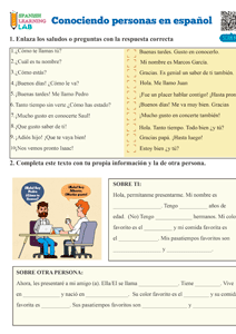 Getting to Know People in Spanish: PDF Worksheet - Spanish Learning Lab
