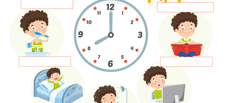 Daily Routine Clipart Spanish