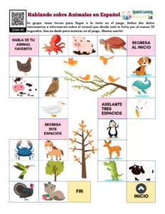 Animal Facts in Spanish - Board Game Worksheet - Spanish Learning Lab