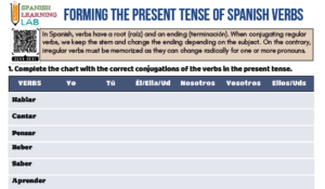 Spanish Worksheets Archives - Spanish Learning Lab