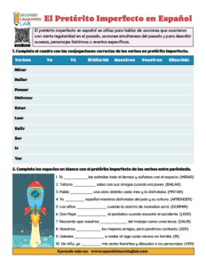 El Pretérito Imperfecto en Español - Ejercicios en PDF - Spanish ...