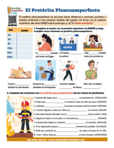 El Pretérito Pluscuamperfecto en Español - Ejercicios en PDF - Spanish ...