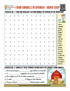 Vocabulary Worksheets Archives - Spanish Learning Lab