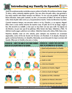 Spanish Reading Worksheets Archives - Spanish Learning Lab
